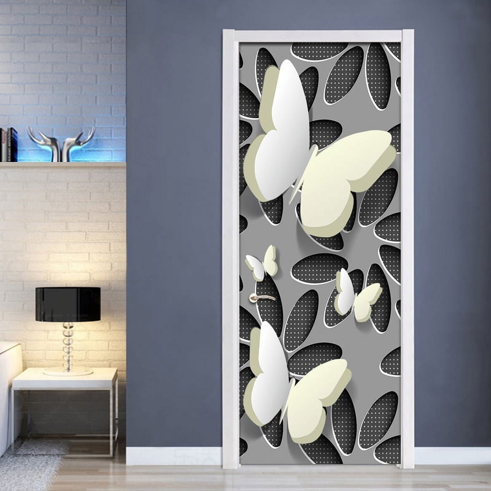 Modern Simple Abstract Stereoscopic Butterfly Living Room Bedroom Door ...