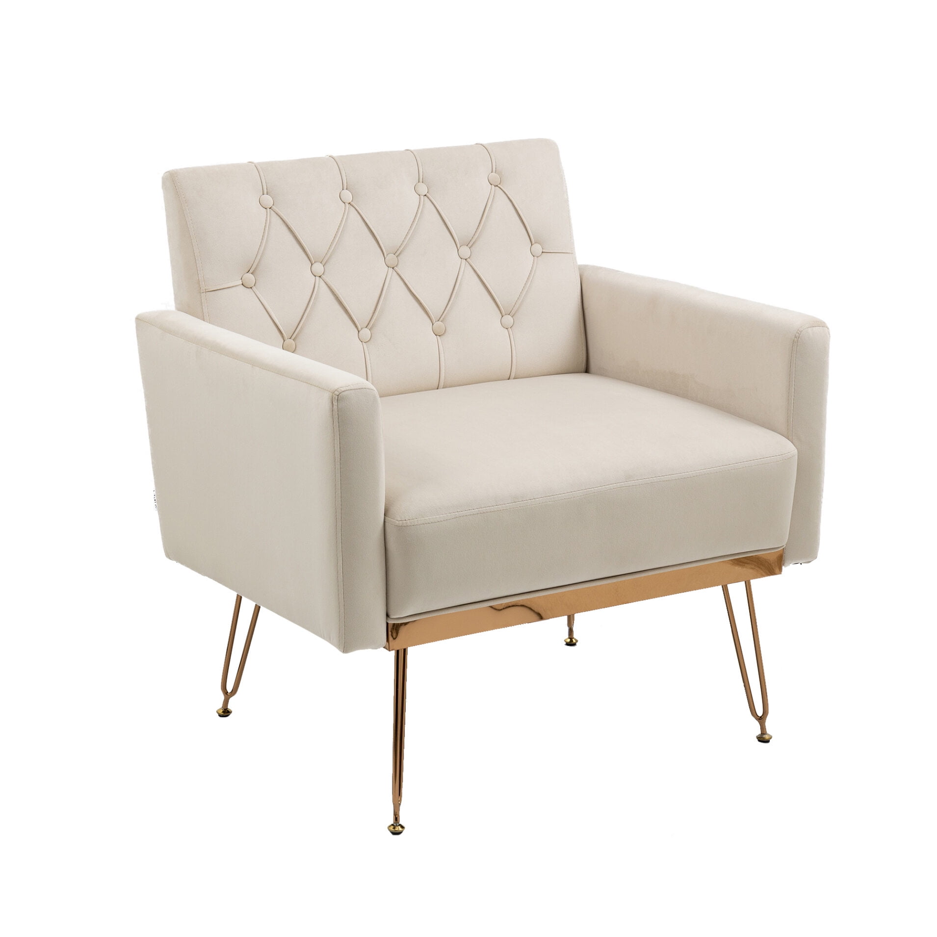 Modern Simple Accent Chair with Button-Trimmed, Leisure Single Sofa ...