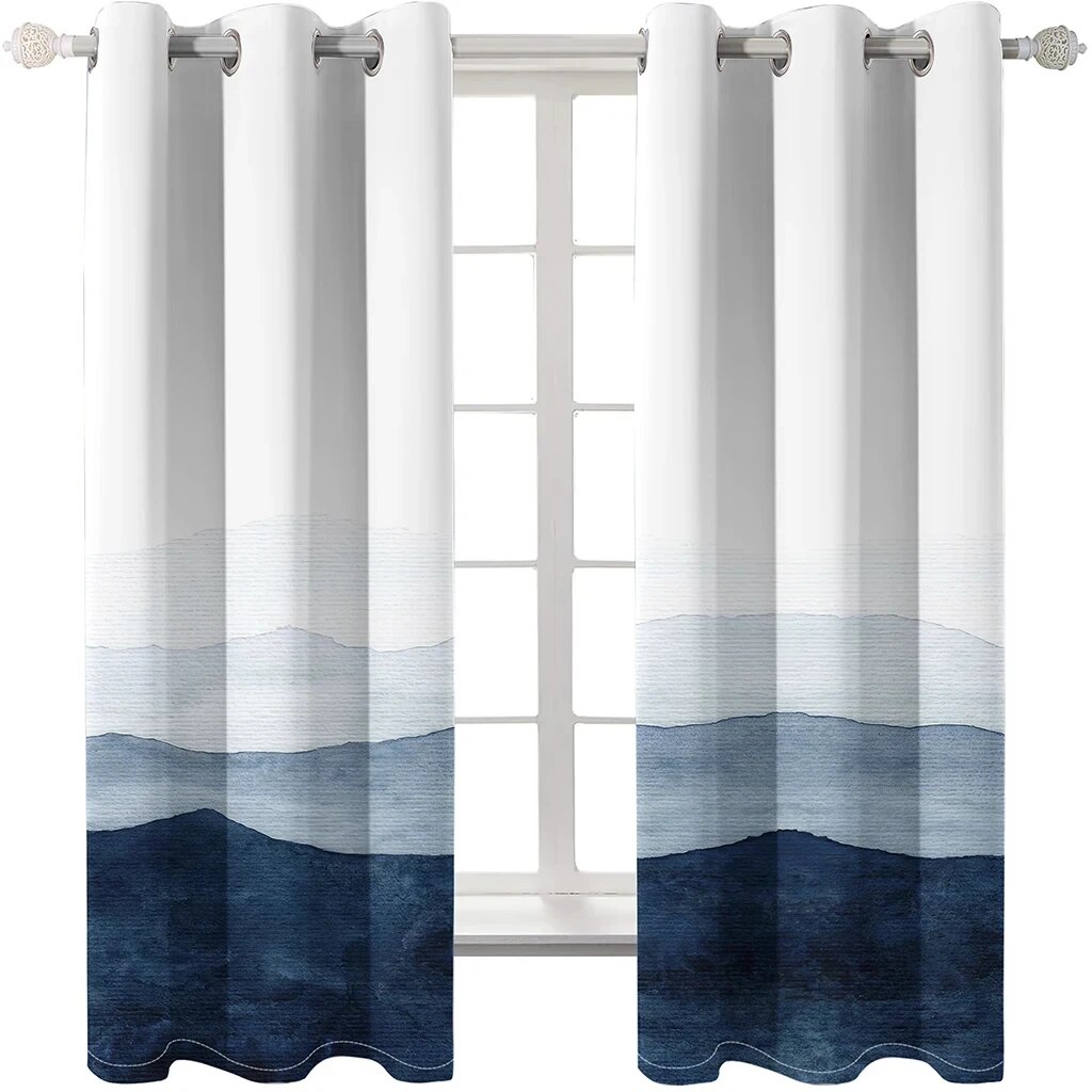 Modern Simple Elegance Shape Hall High Shading Curtains Japanese Style ...