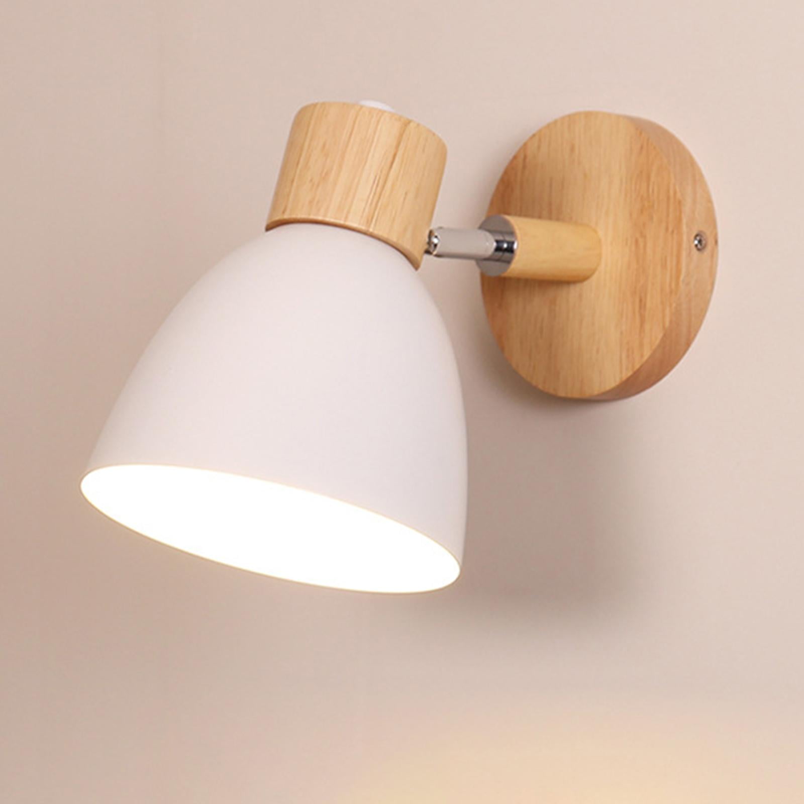 Modern Simple Fixtures Wood E27 Wall Lamp for Living Room Restaurant ...