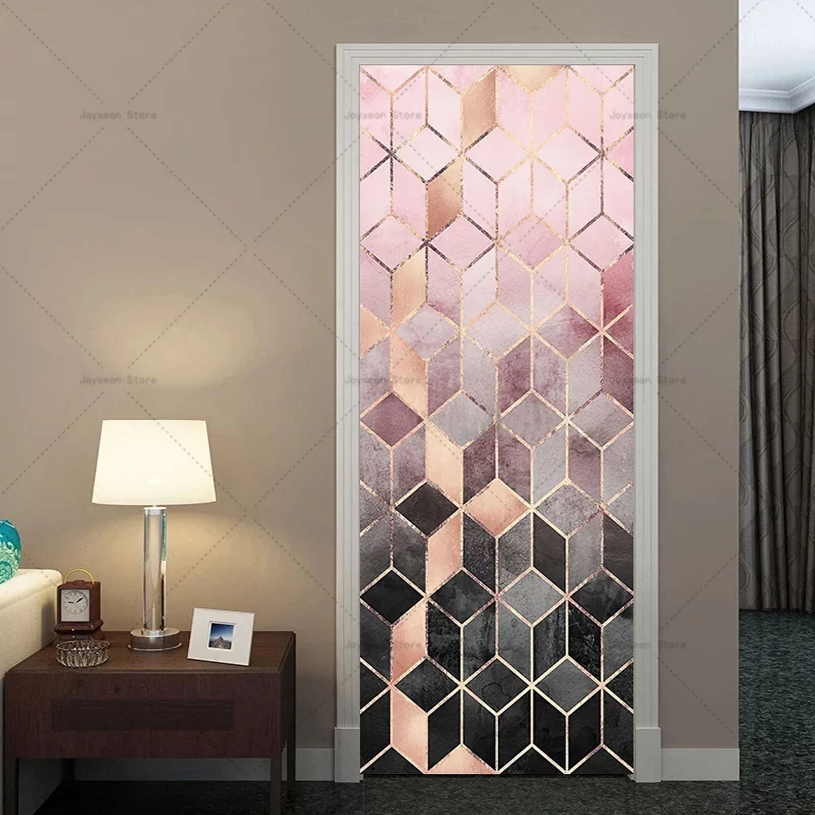 Modern Simple Lines Home ration Complete Set of Door Stickers Vinyl ...