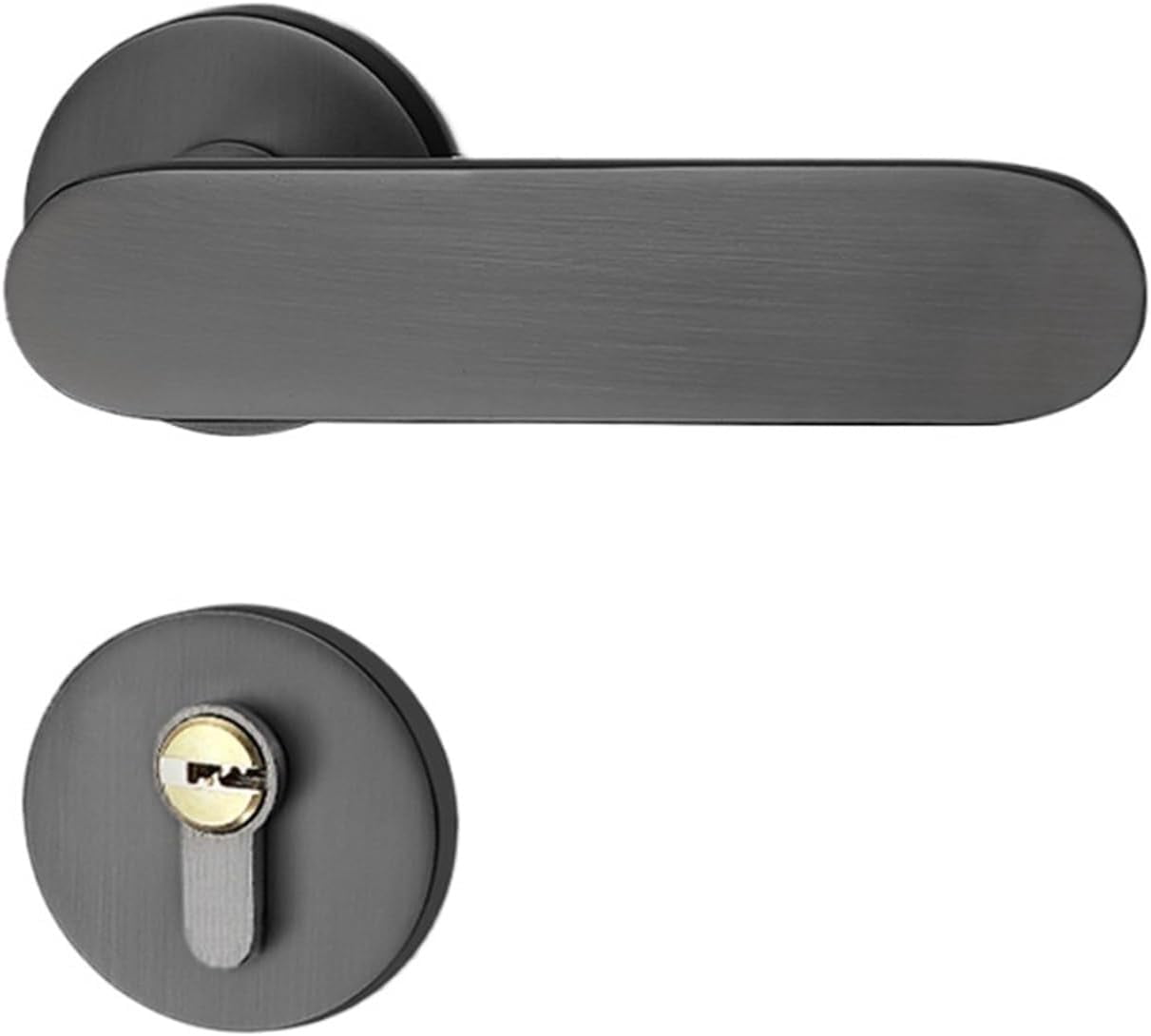 Modern Simple Magnetic Silent Bedroom Door Lock Indoor Door Wooden Door ...