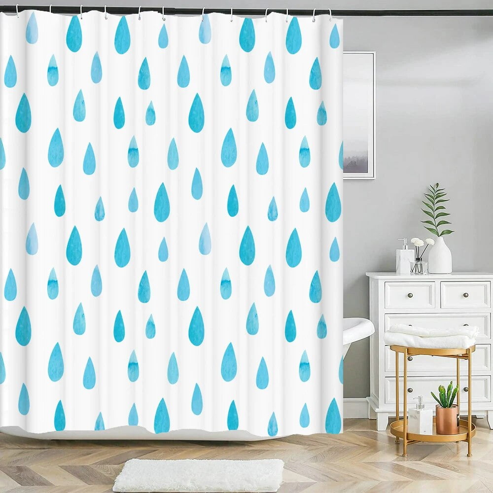 Modern Simple Mosaic Shower Curtain Waterproof Bath Curtains with 12 ...