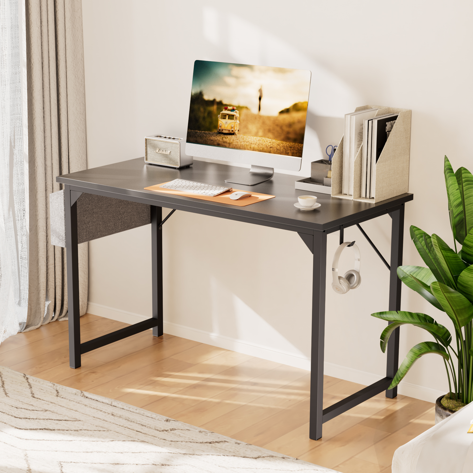 Topbuy Wooden Computer Writing Desk Office Study Table with Drawers ...