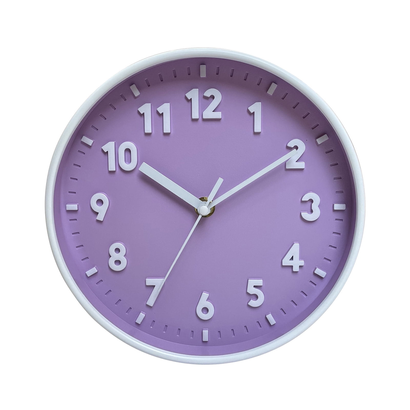 Modern 8 Inch Battery Operated Simple Wall Clock, Silent Time Clocks ...