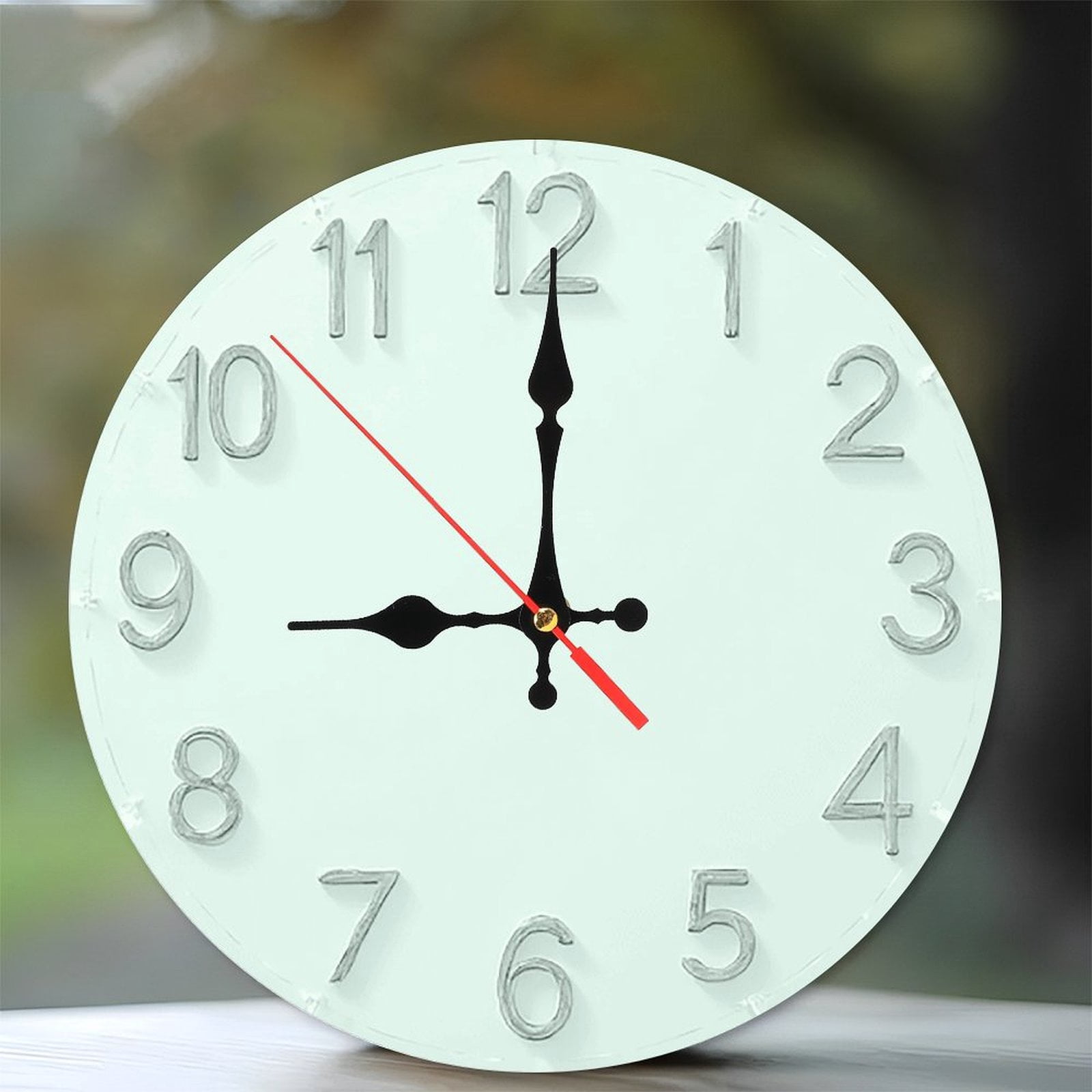 Modern Simple Wall Clock Home Decor 10-Inch Silent Wooden Wall Clock ...