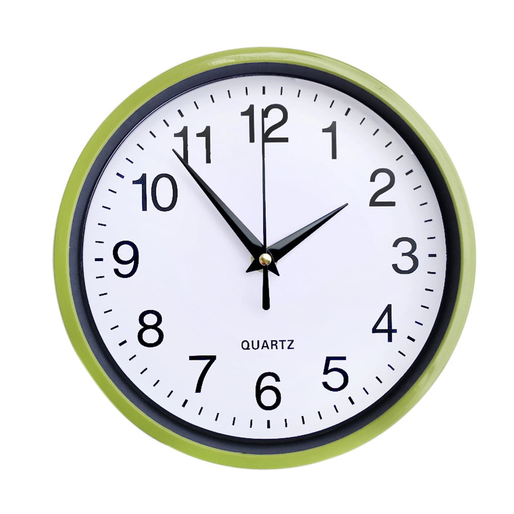 Modern Simple Wall Clock Indoor Non-Ticking Silent Sweep Movement Wall ...