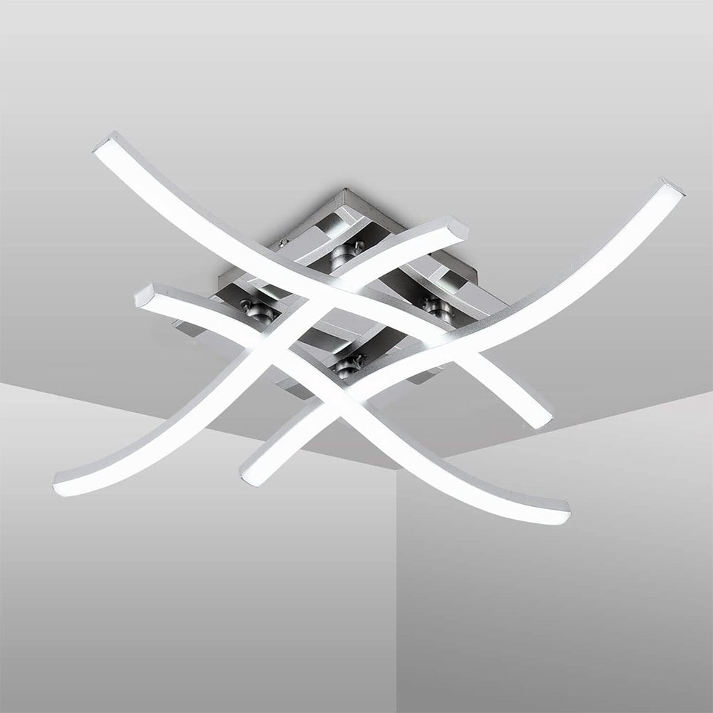 Modern Simple White Light LED Living Room Bedroom Light Four Fork ...
