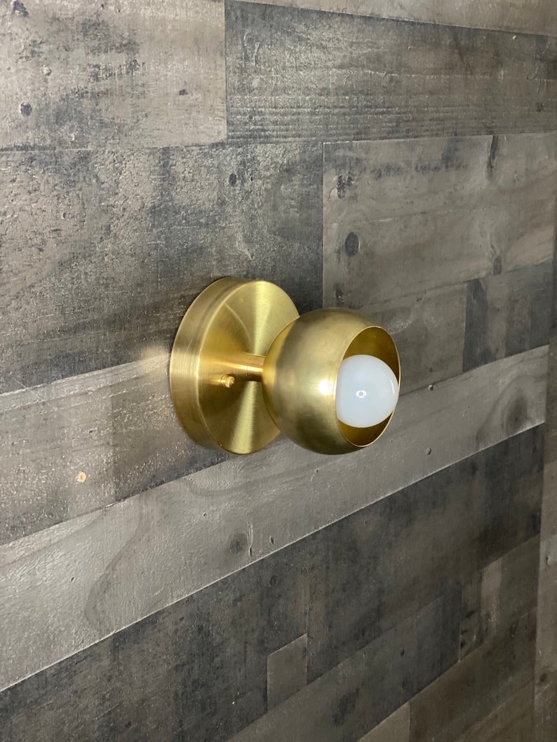 Modern Single Bulb Orb Cover Mid Century Industrial Vanity Sconce ...