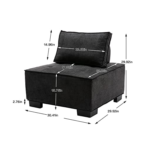 Modern Single Couch, Square Modular Sectional Couch, Floor Sofa Chair ...