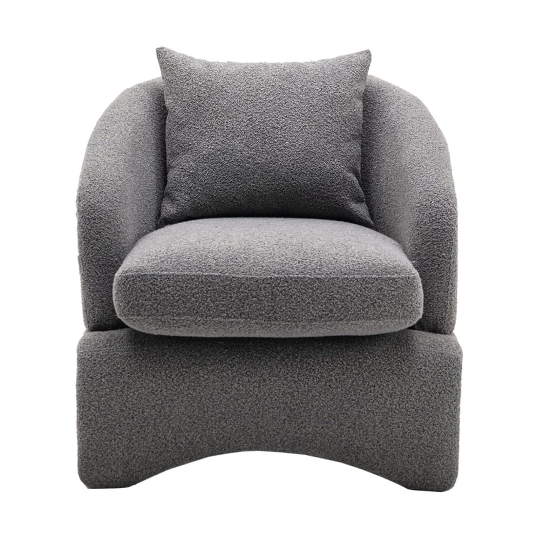 Modern Single Sofa Accent Chair, Mid Century Fabric Leisure Chair with ...