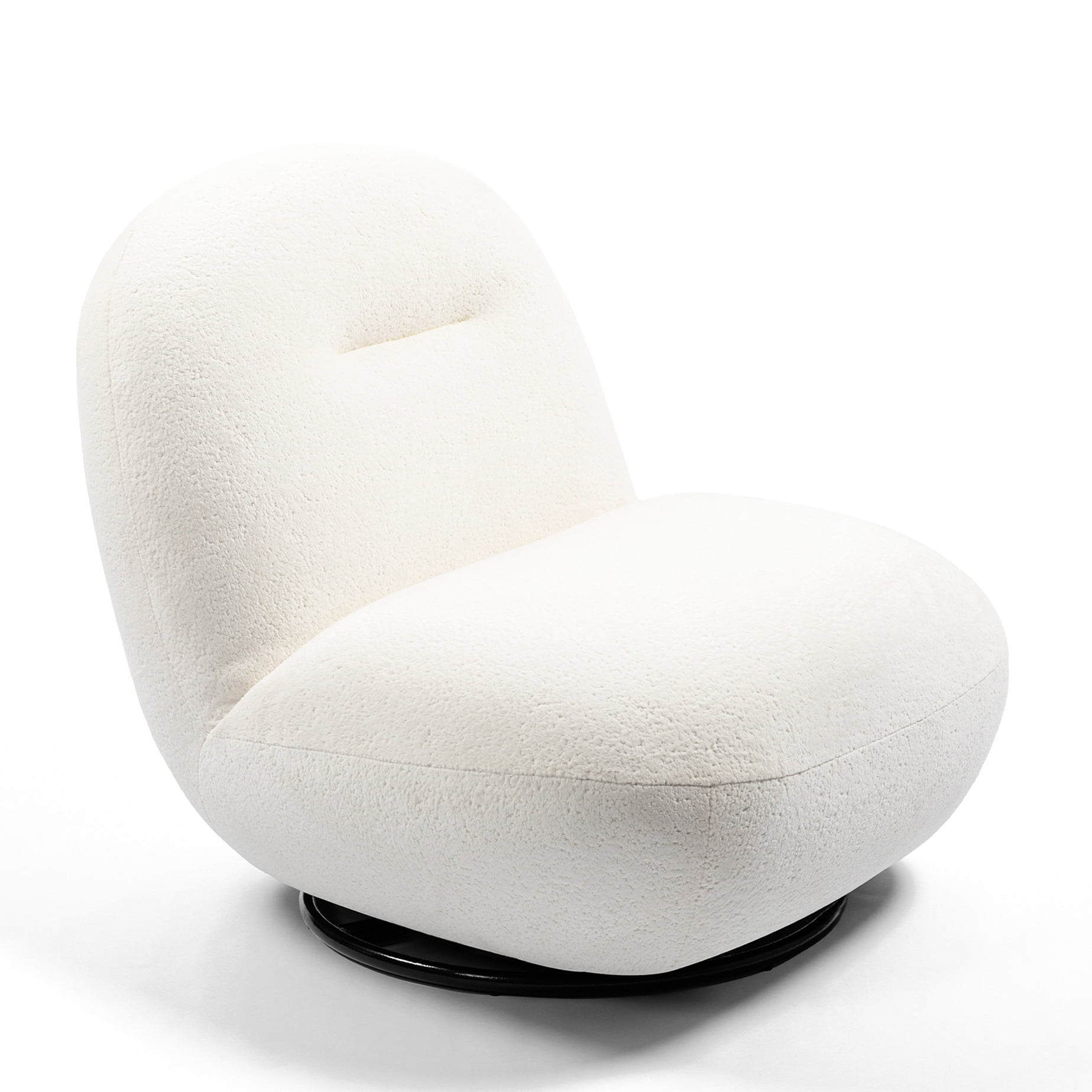 Modern Single Swivel Chair | Suitable for Reception | Eucalyptus Wood ...