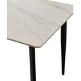 Modern Sintered Stone Dining Table 55-Inch Rectangular White Kitchen ...