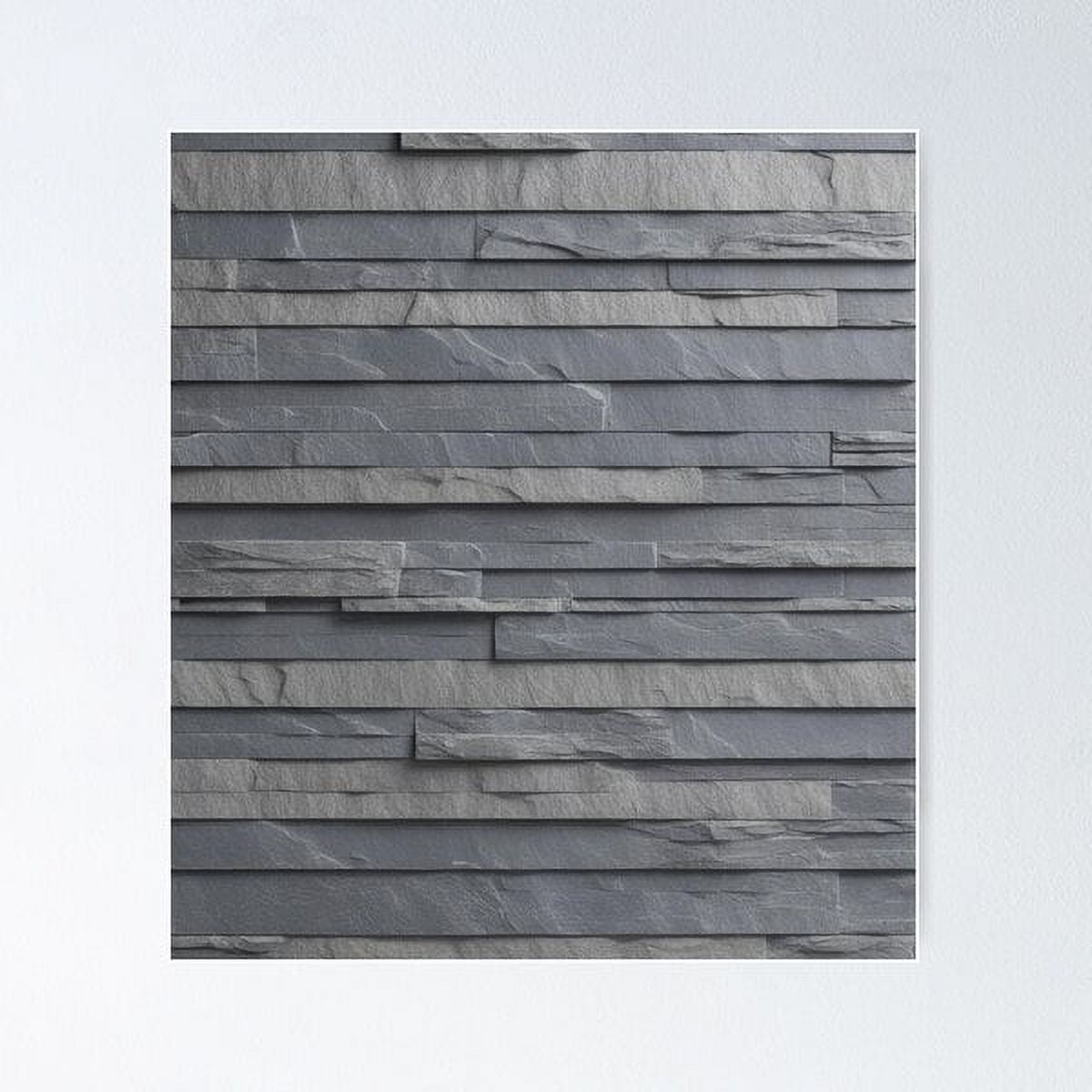Modern Slate Stone Wall Texture Design Poster Wall Art, Modern Wall ...