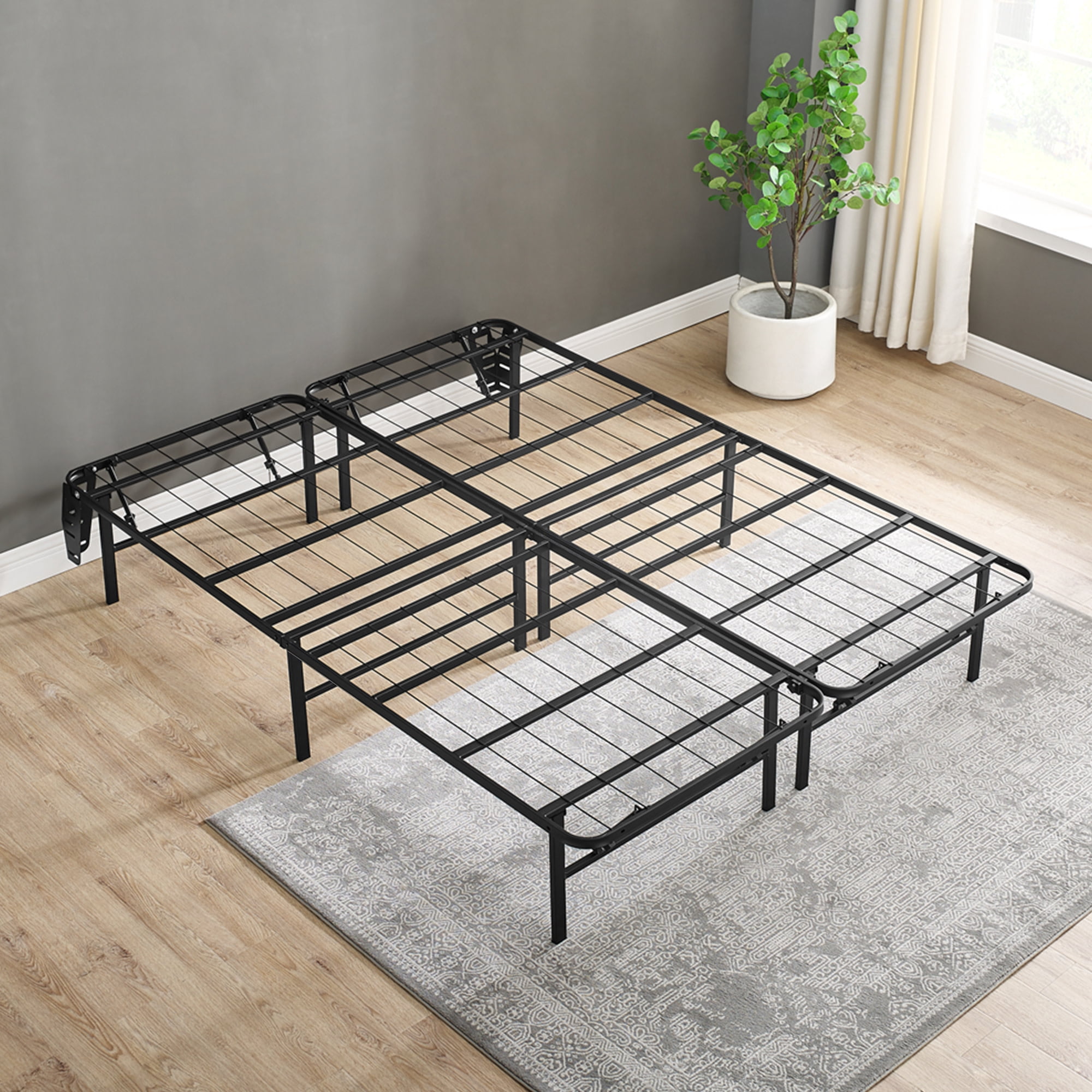 Hercules 14-Inch Heavy Duty Platform Bed Frame with Headboard ...