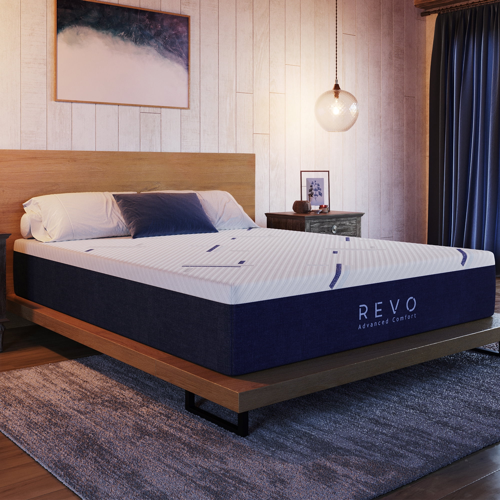 Revo Sleep Premium Gel-Infused 12-Inch Memory Foam, Comfortable and Breathable Cooling Mattress ...