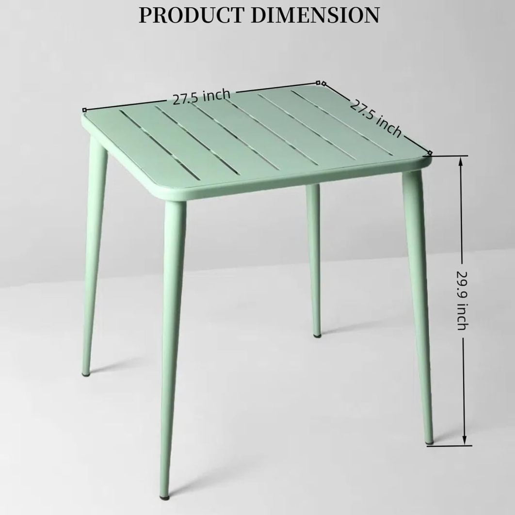 Modern Small Patio Table for Outdoor& Indoor Industrial Metal Bar Table ...