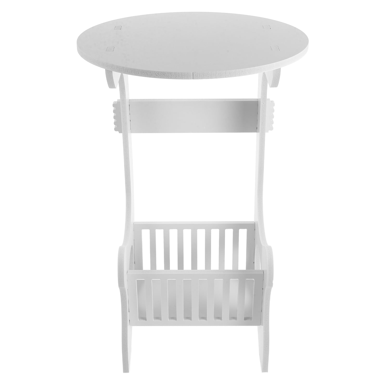 Modern Small Round Table with Storage, Sofa Side End Table, Indoor ...