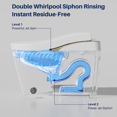 Modern Smart Toilet with Bidet, Auto Flush, Auto Open/Close Lid, Heated ...