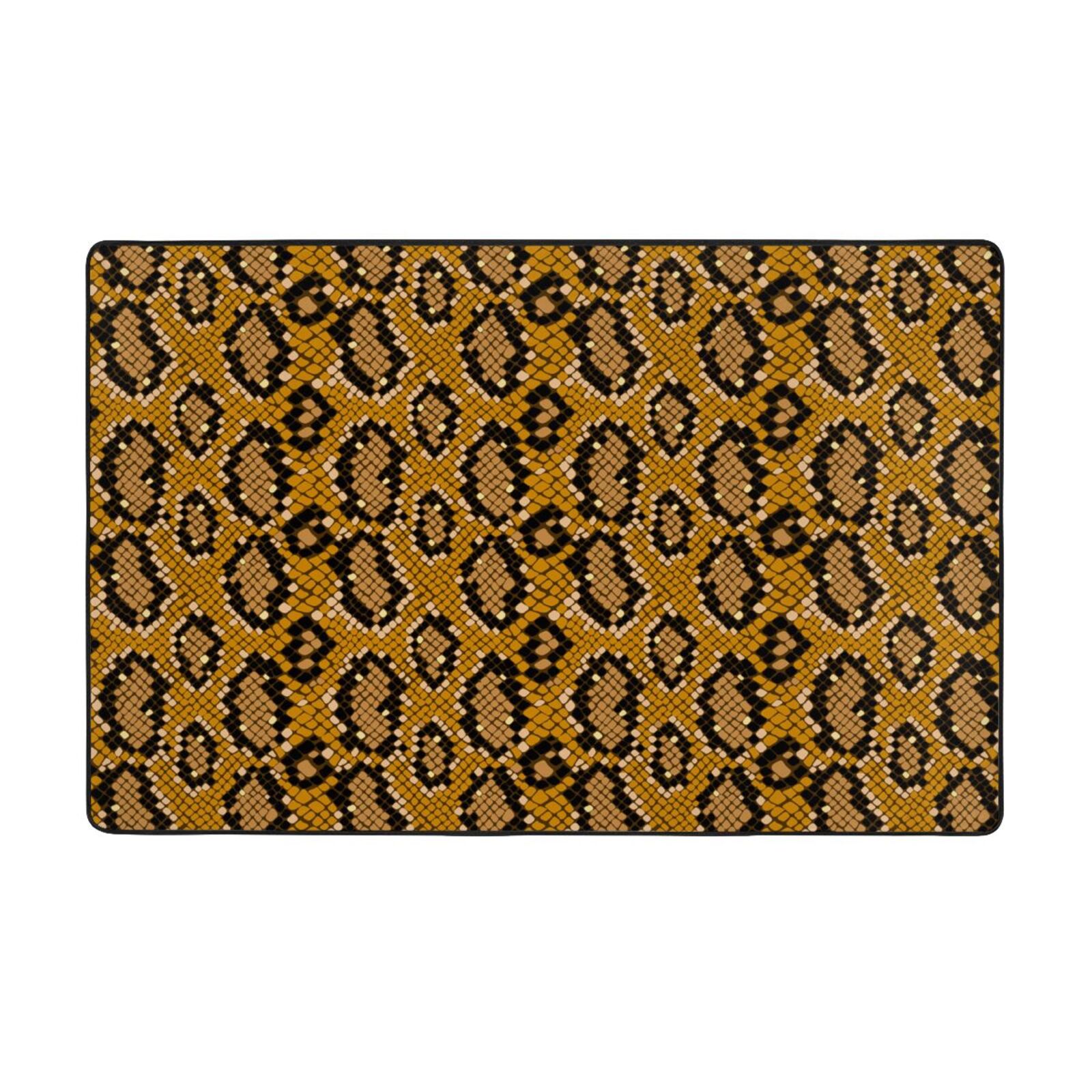 Modern Snake Pattern Yellow Universal Door Mat Indoor Entrance, 60×39 ...