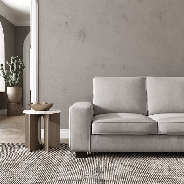 Modern Sofa 3 Seater Couch with Solid Wood Frame for Living Room ...
