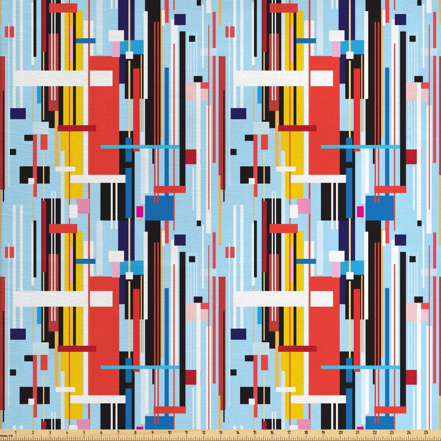Ambesonne Modern Fabric by the Yard Upholstery, Colorful Digital ...