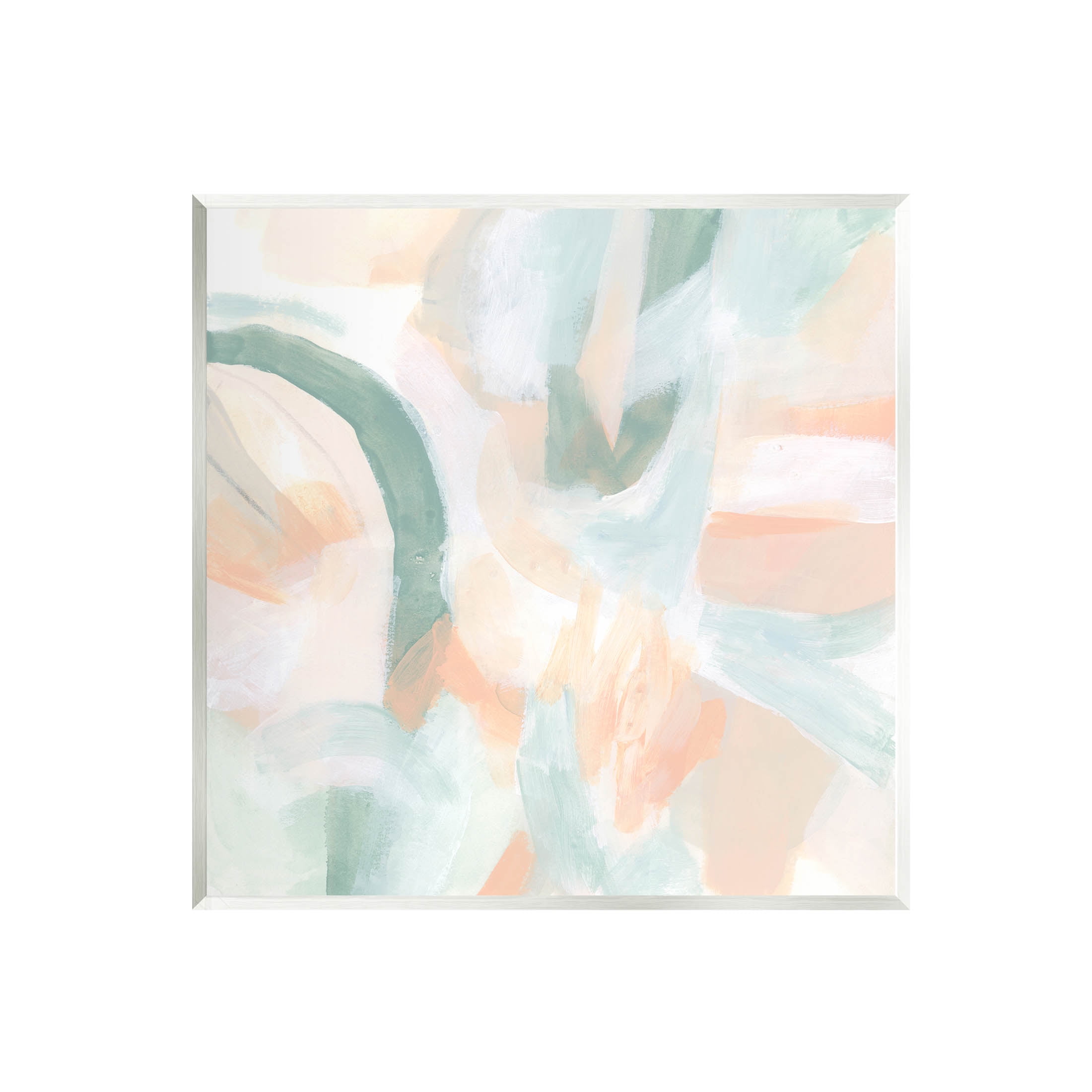 Modern Soft Shapes Arrangement Abstract Painting Unframed Art Print ...