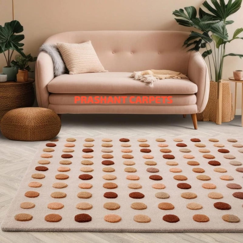 Modern Soft Wool Hand Tufted Rug in Earthy Natural - Walmart.com