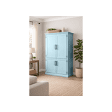 Modern Solid Wood Computer Armoire Desk - Walmart.com
