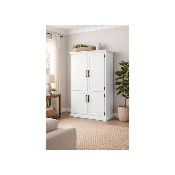 Modern Solid Wood Computer Armoire Desk - Walmart.com