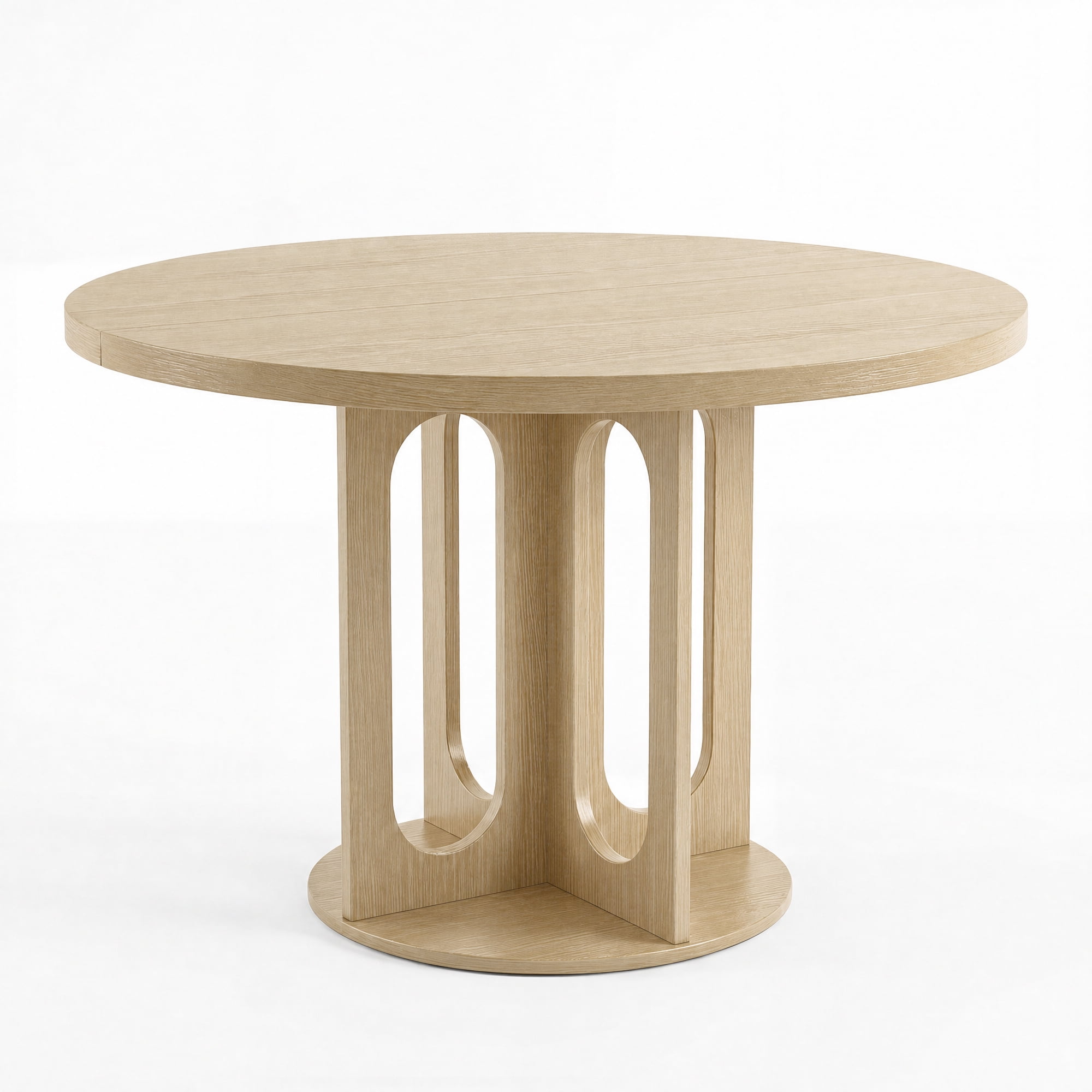 Modern Solid Wood Round Dining Table for 4-6 – 47-Inch Circular Table ...