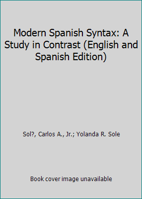 Pre-Owned Modern Spanish Syntax: A Study in Contrast (Hardcover ...
