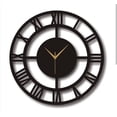 Modern Spiral Wall Clock, 24 inch, Roman Numerals, Black - Walmart.com