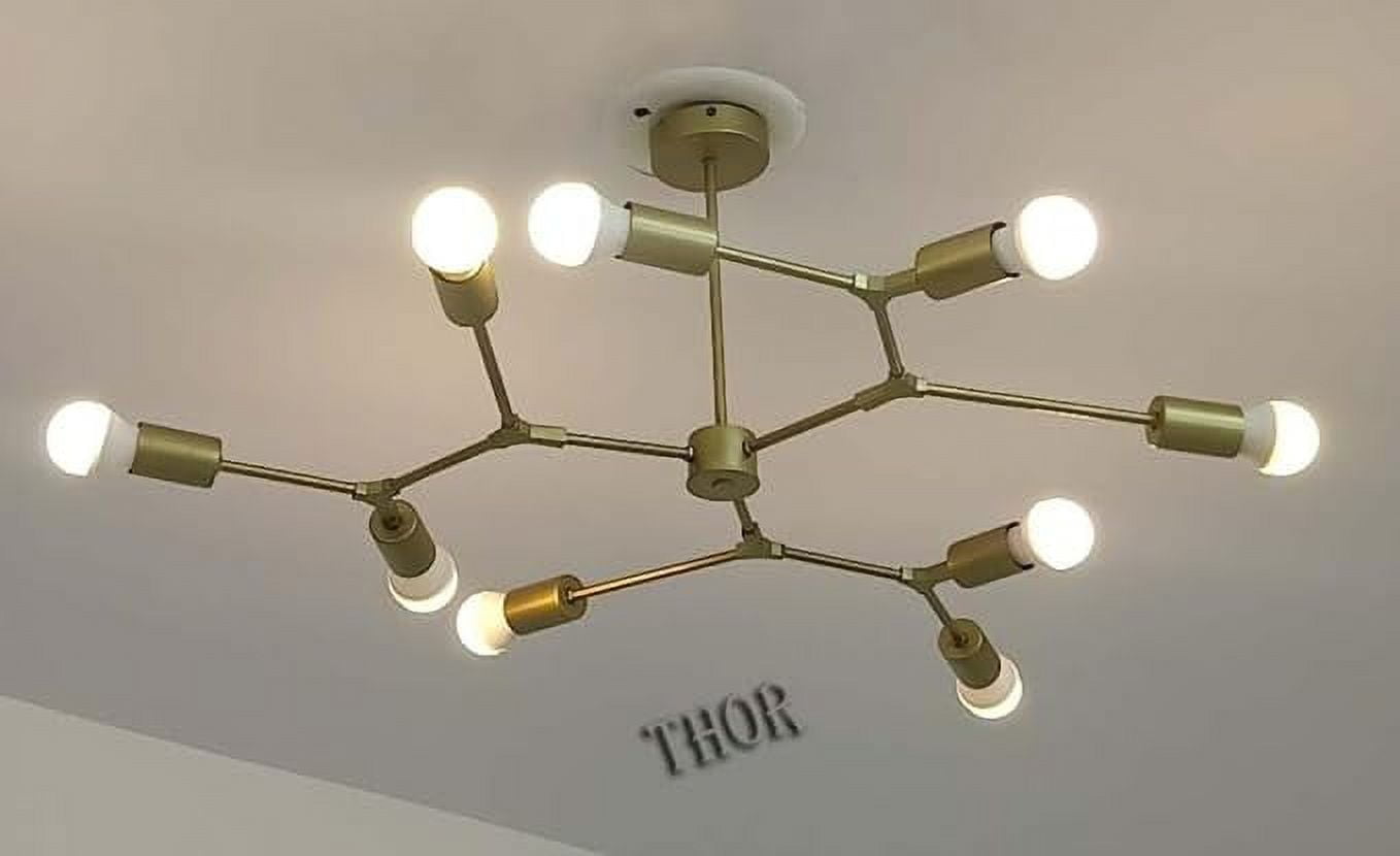Modern Sputnik Chandelier 9-Light Industrial Ceiling Lights Fixture ...