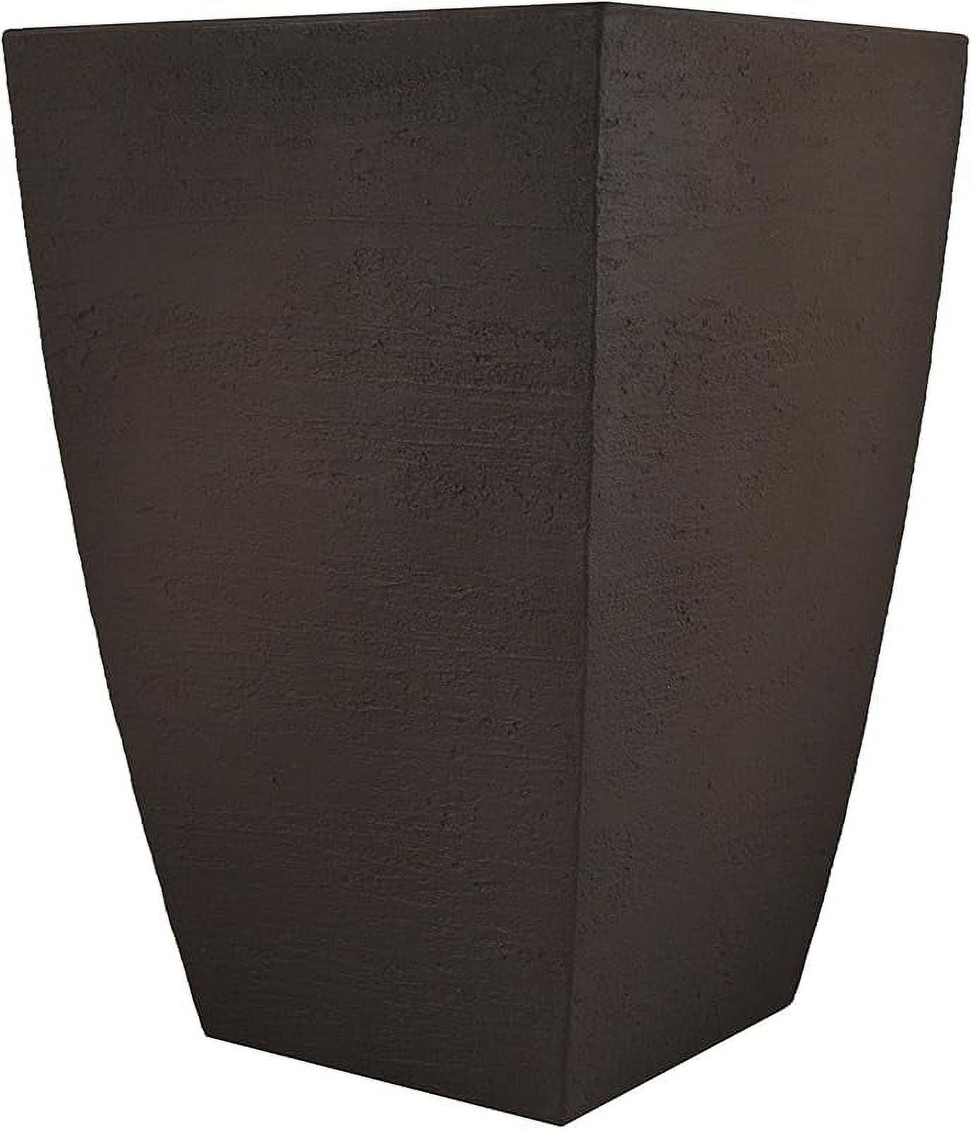 Modern Square Garden Planter, 19-Inch, Espresso - Walmart.com