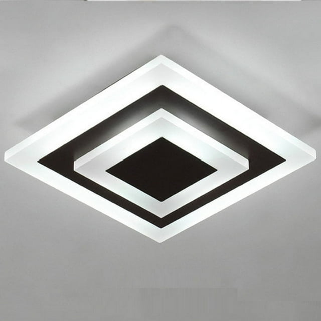 Modern Square LED Ceiling Light, Flush Mount, Overhead Fixture for ...