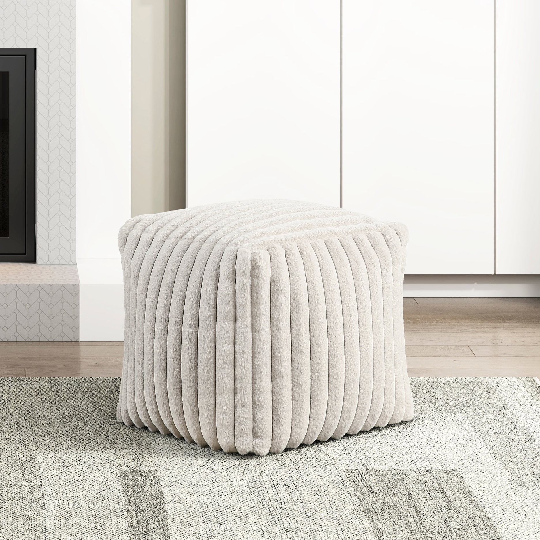 Modern Square Ottoman Pouf | Functional Seating & Footrest ...