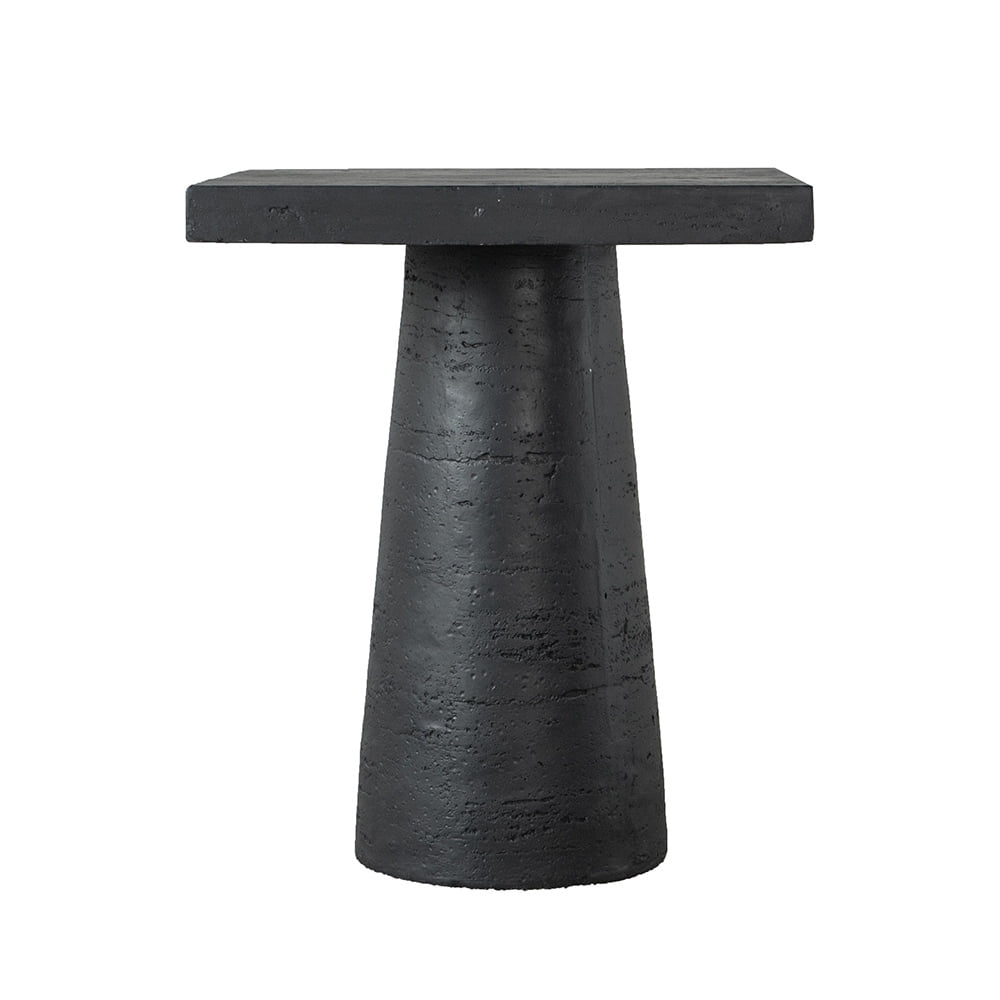 Modern Square Side Table with Cylinder Pedestal, End Table for Living ...