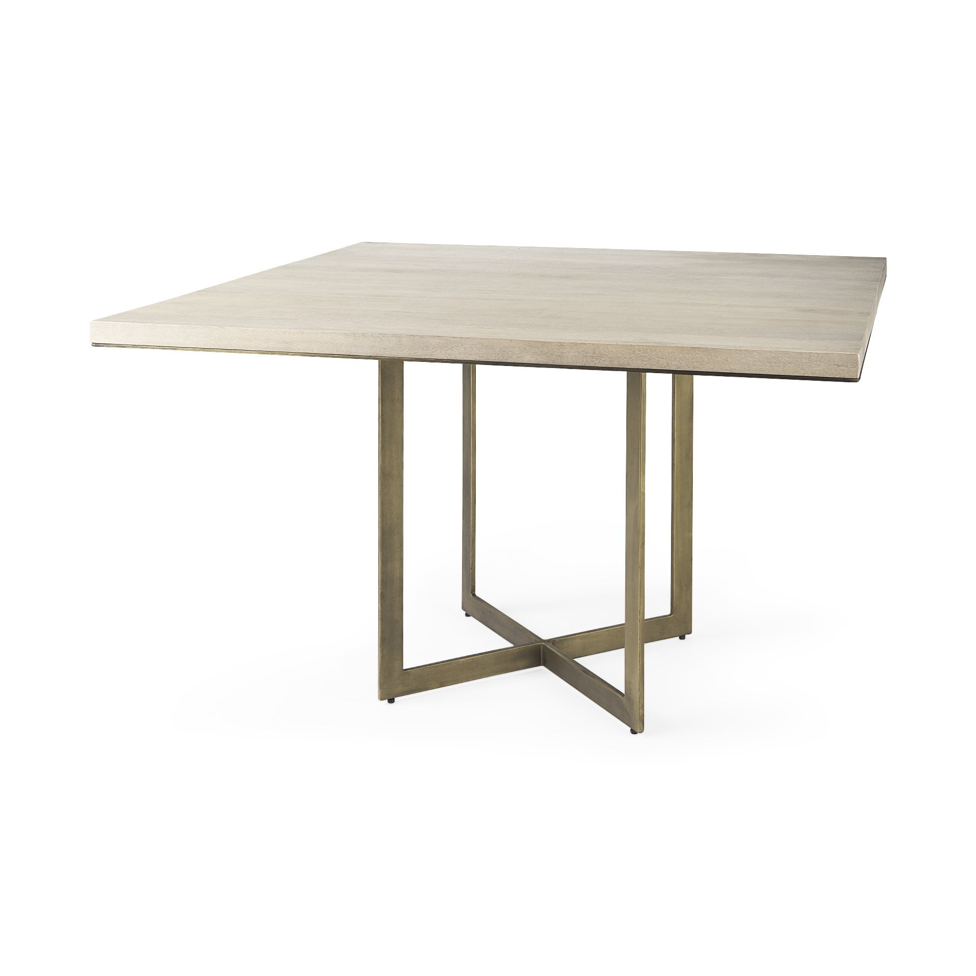 Modern Square Wood and Gold Dining Table - Walmart.com