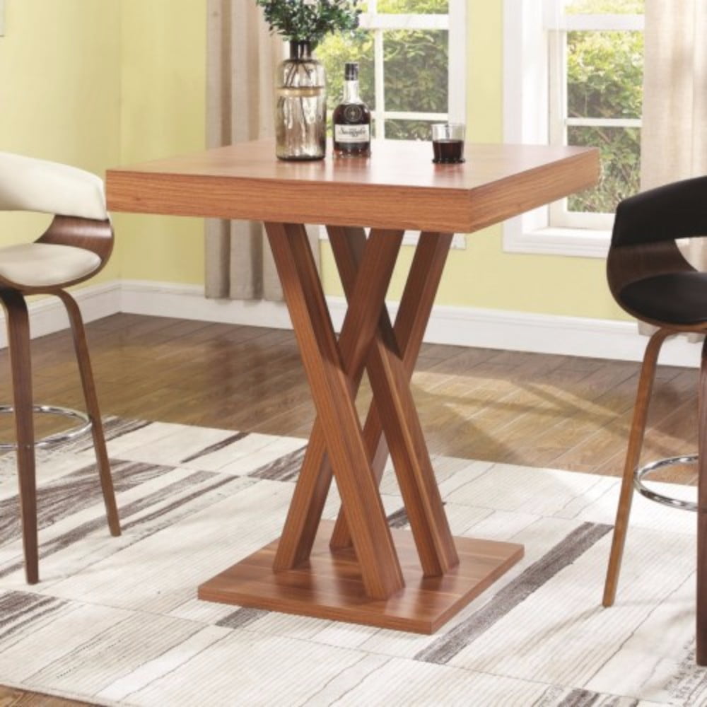 Modern Square Wooden Bar Table, Brown - Walmart.com