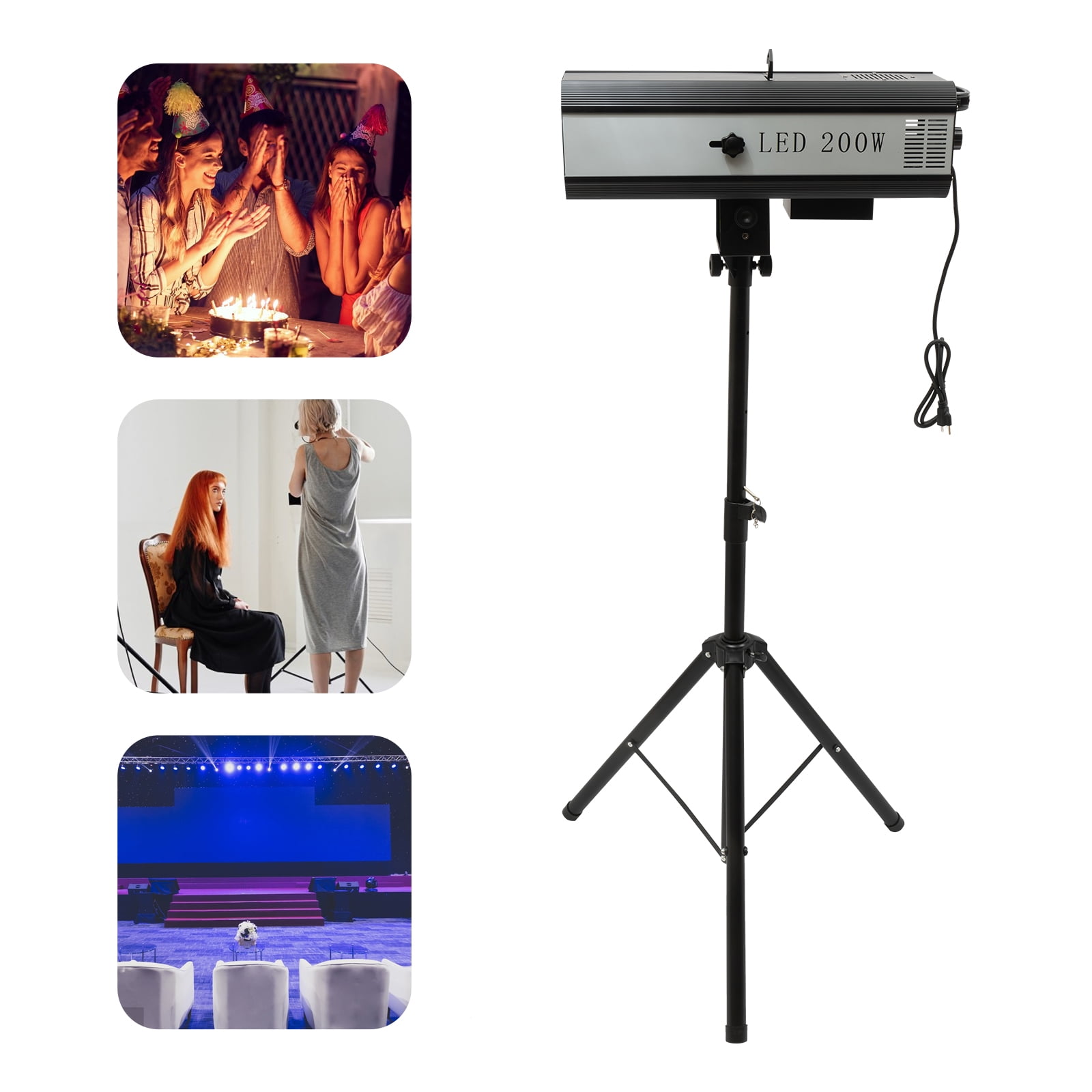 Modern Stage Spot Light 200W Follow Spotlight Manual Control For Party ...