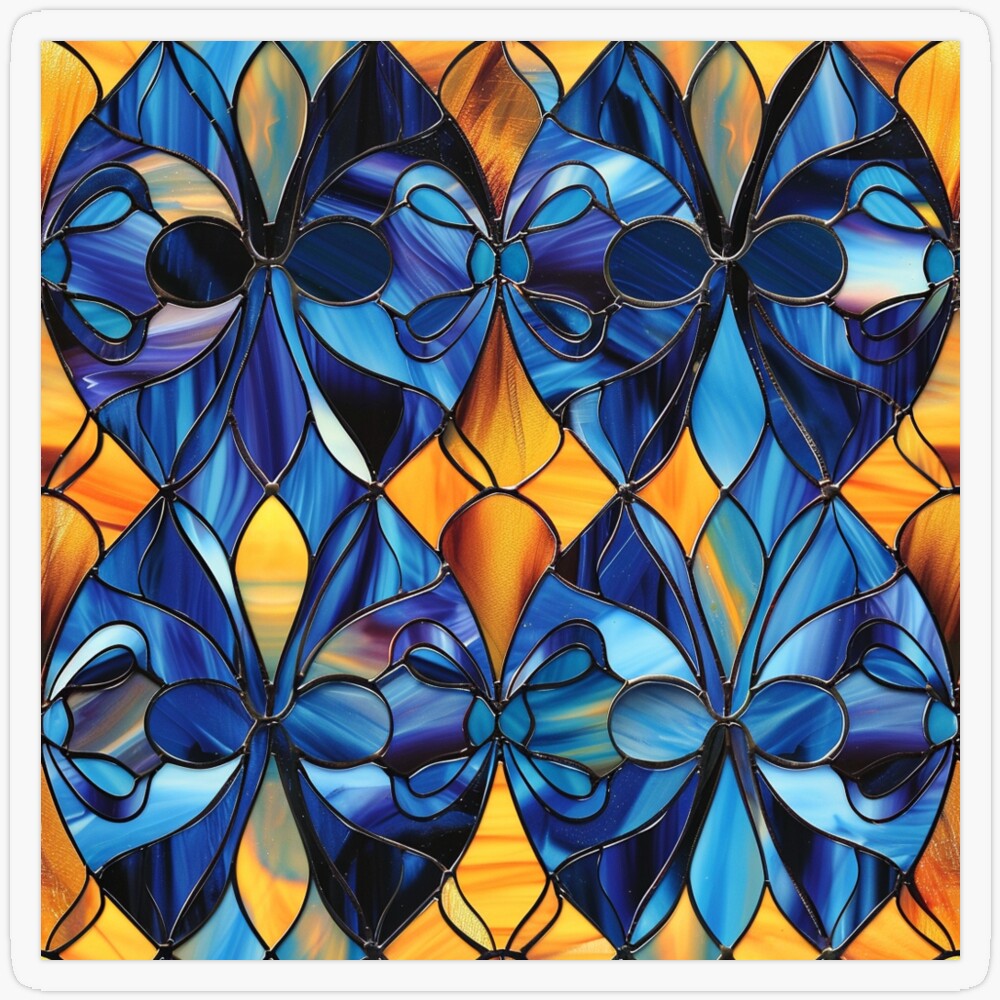 Modern Stained Glass In Colors Sticker Kir-6635 - Walmart.com