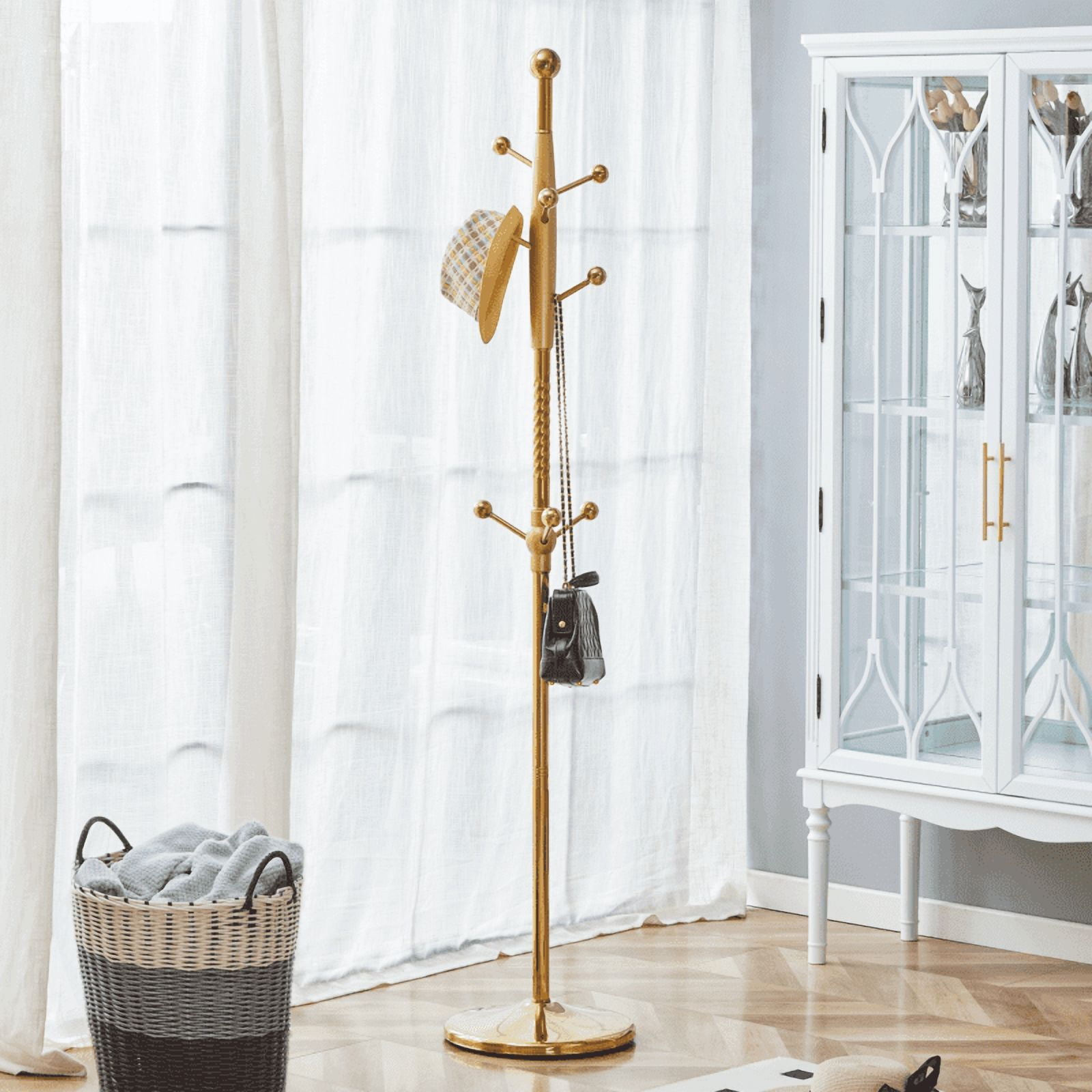 Modern Stainless Steel Coat Rack - 72 Inch Raised Design with ...