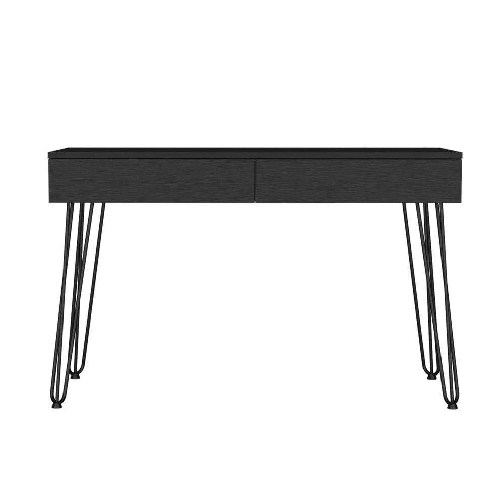 Modern Standing Desk with 2 Drawers and Large Work Surface on Hairpin ...