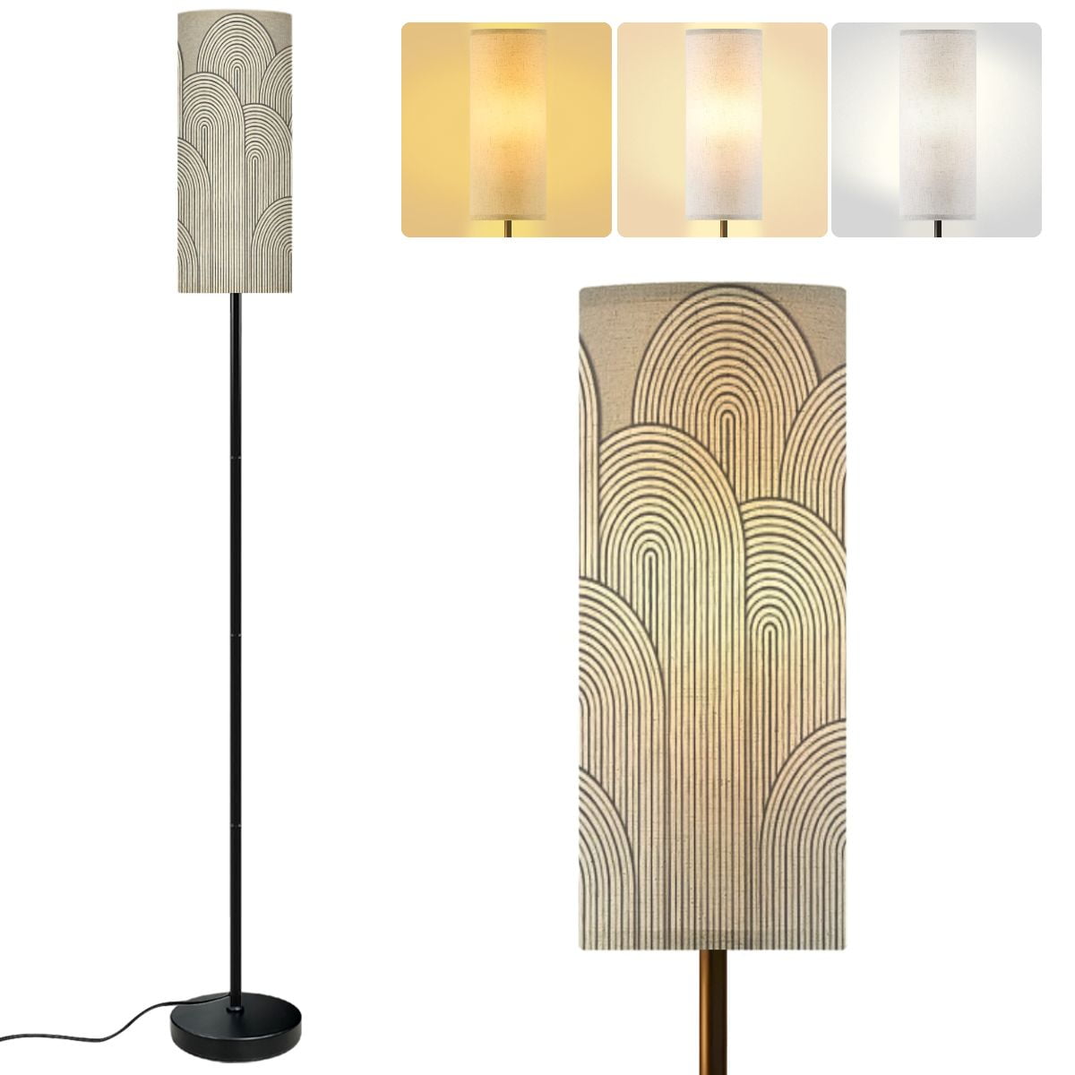 Modern Standing Floor Lamp 3d Interior bedroom wall home decor design ...