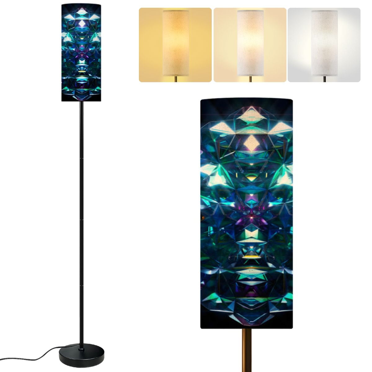Modern Standing Floor Lamp 3d render abstract art surreal fractal ...