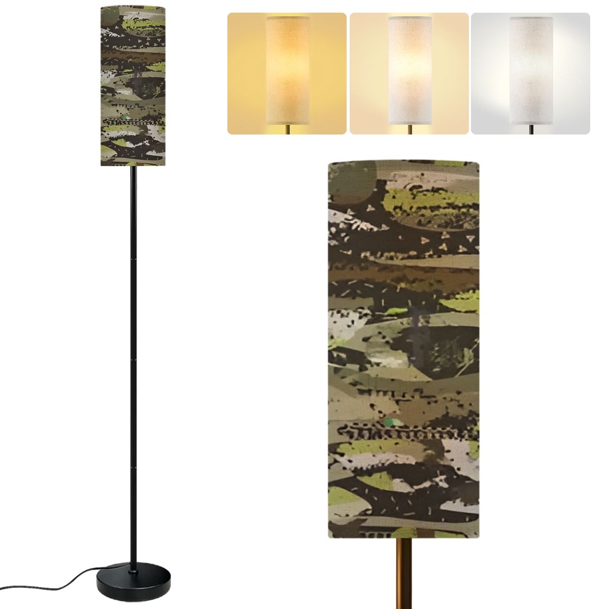 Modern Standing Floor Lamp Abstract camouflage seamless pattern texture ...
