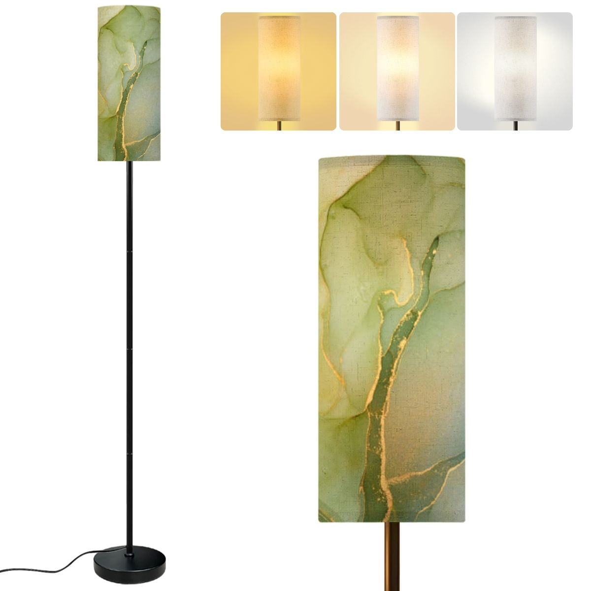 Modern Standing Floor Lamp Abstract colorful Mixing acrylic paints ...