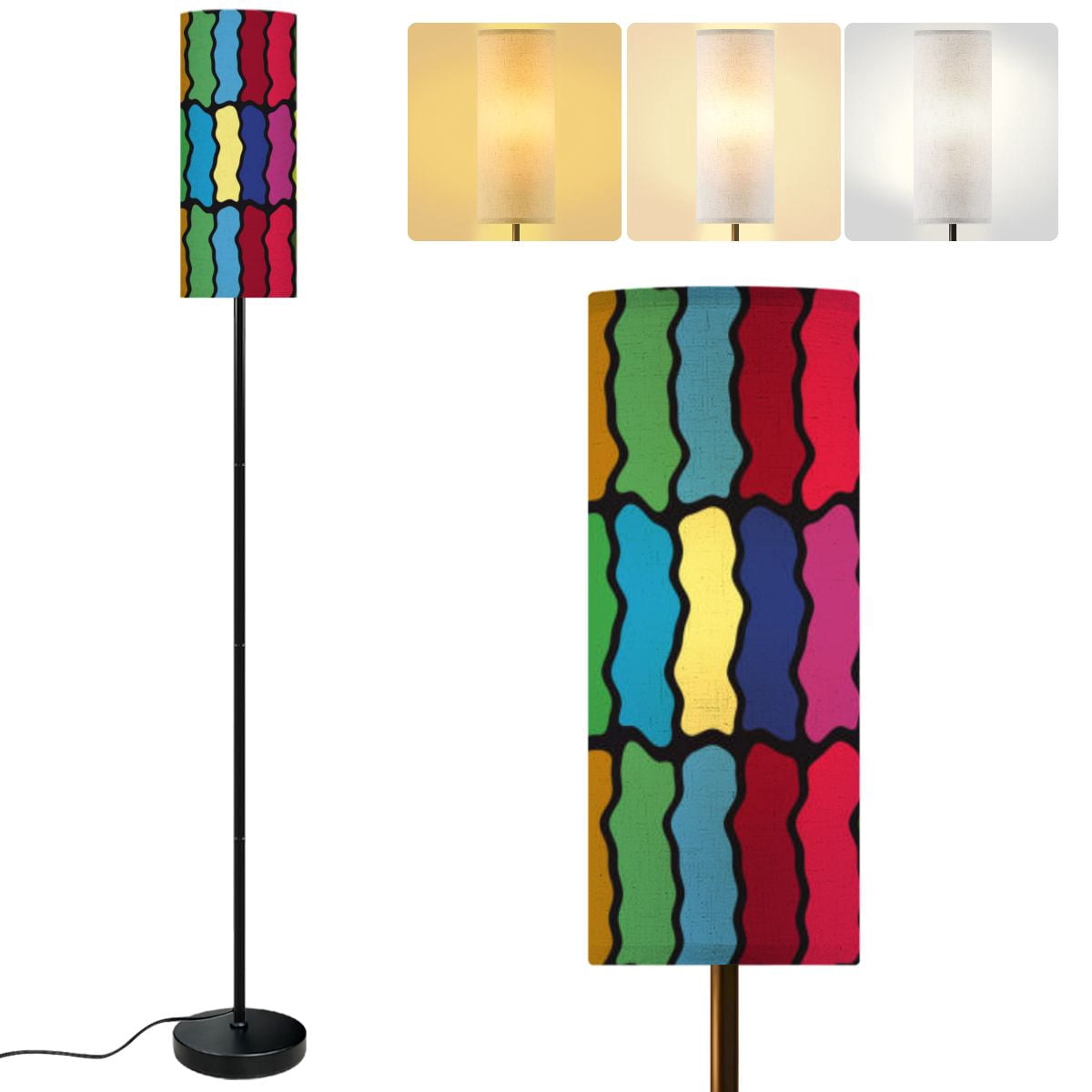 Modern Standing Floor Lamp Abstract figure made from blocks created ...