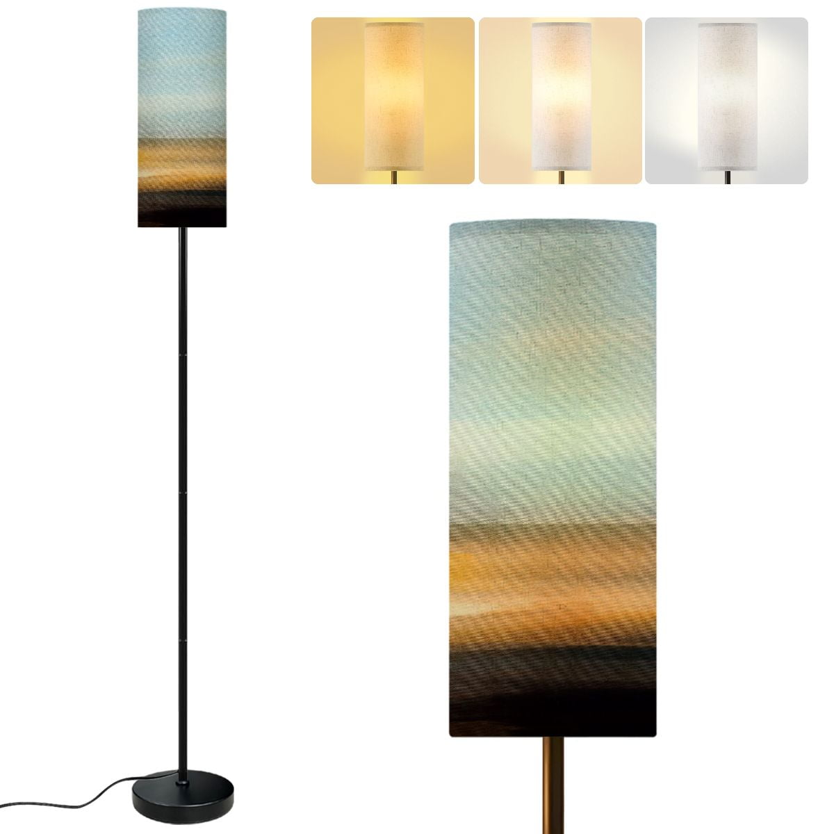 Modern Standing Floor Lamp Abstract impressionism Landscape Modern ...